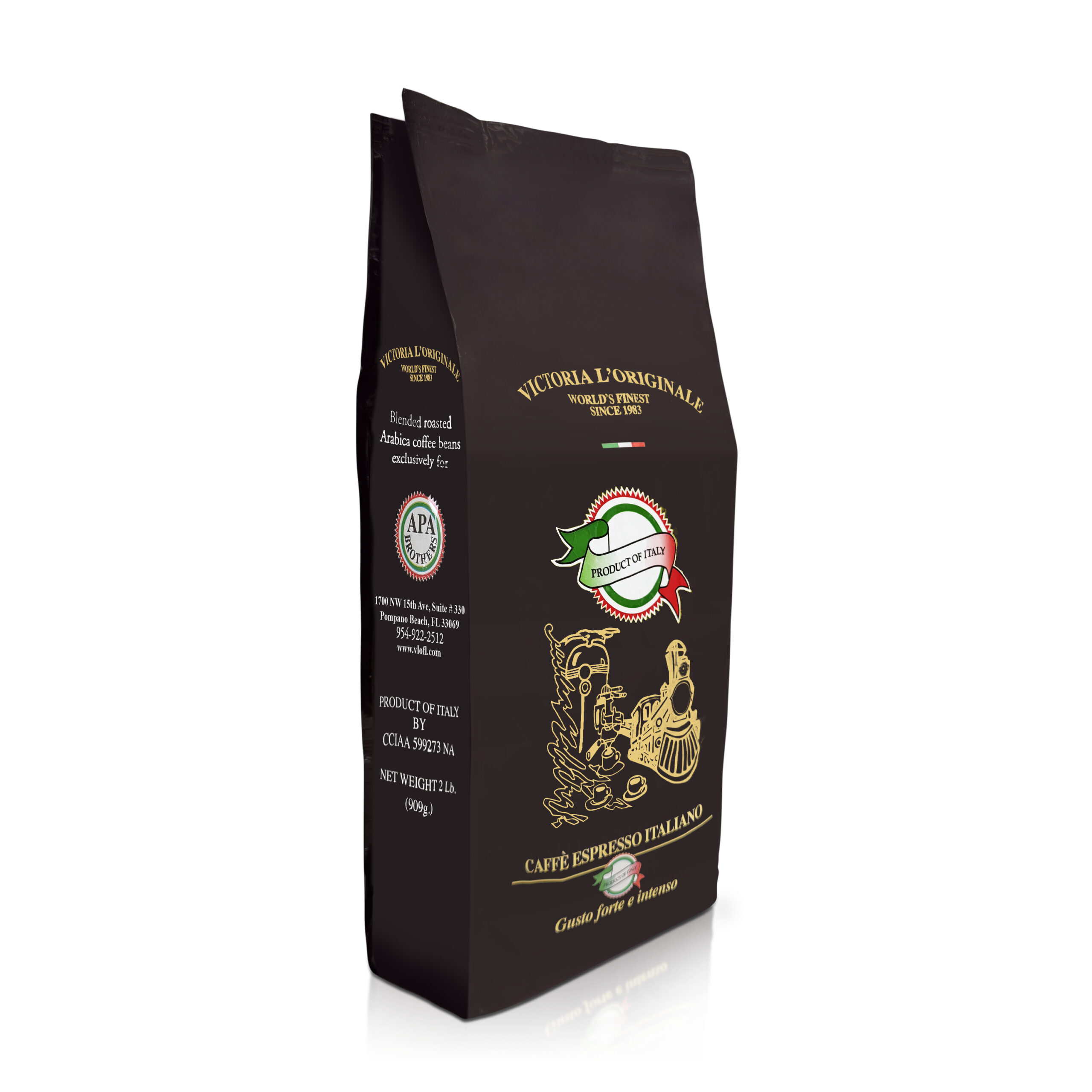 Victoria L'Originale, Classic, Arabica and Robusta Espresso Beans, 2 lb ...